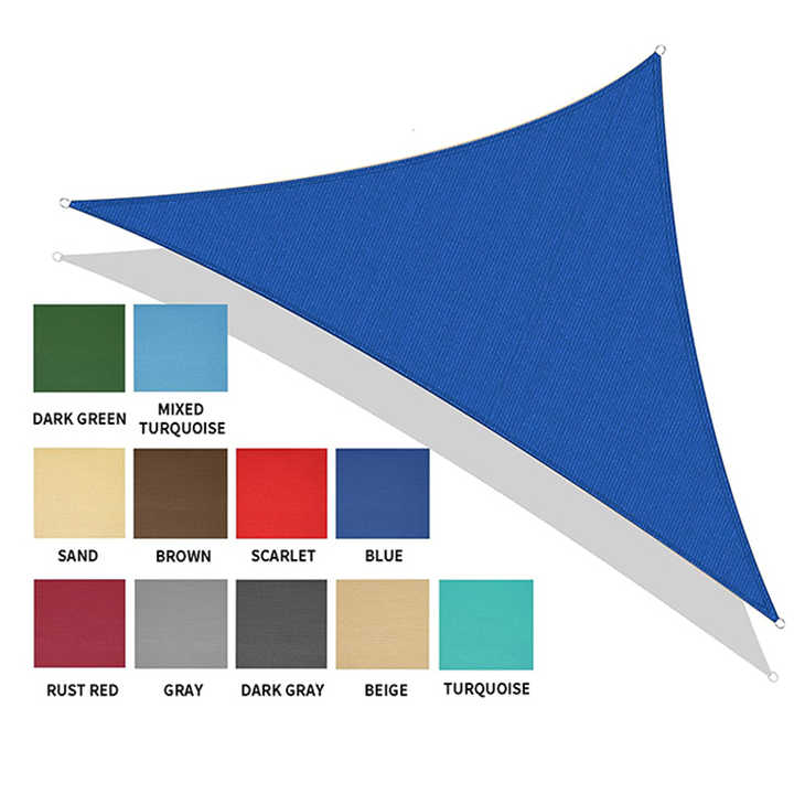 TRIANGLE Shandongbinzhou Shade Sail Hdpe Blue Outdoor Sun Shade Sail ...