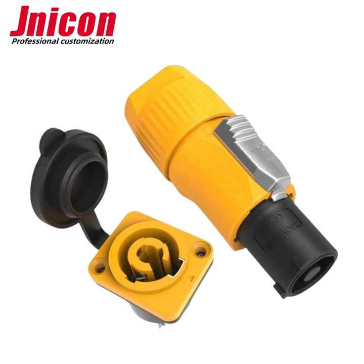 Jnicon Factory IP65 Waterproof 3 Pin LED Screen Plug Socket