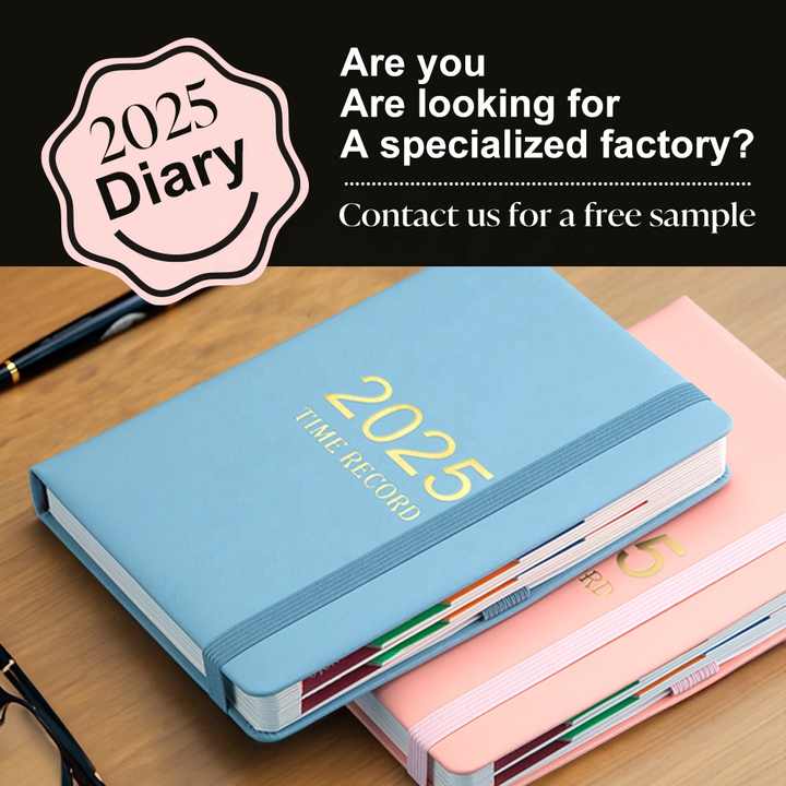 Pink Diary A5 Pu Leather Hard Cover Agenda Customizable 365 Daily ...