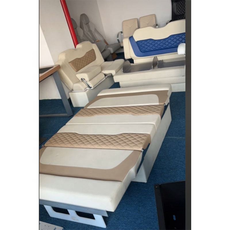 Front and Rear Back Adjustable Aluminum Boat Seat Frames Marine Bench ...