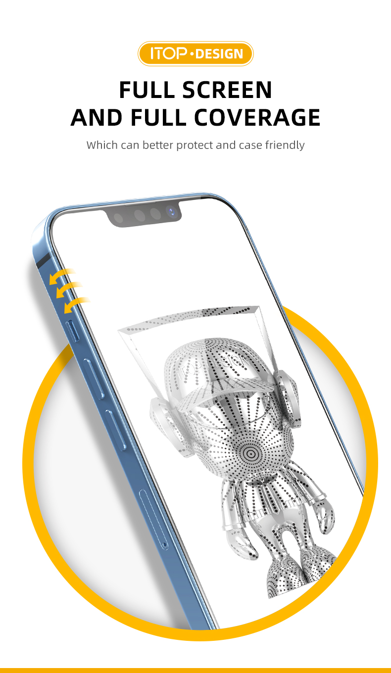 ITOP high-hardness high-definition transparent tempered glass with dust ...