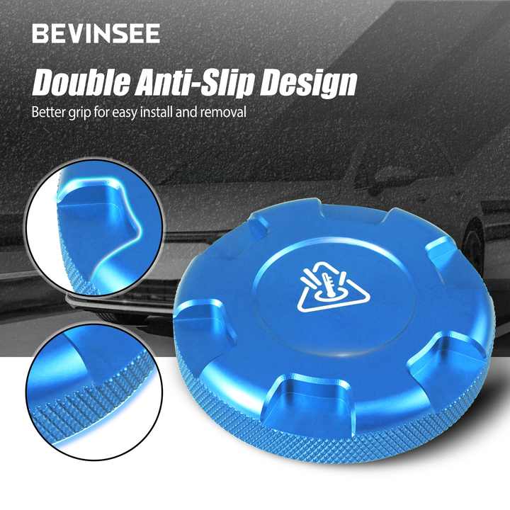 Bevinsee Aluminum Coolant Reservoir Expansion Tank Radiator Cap for VW ...