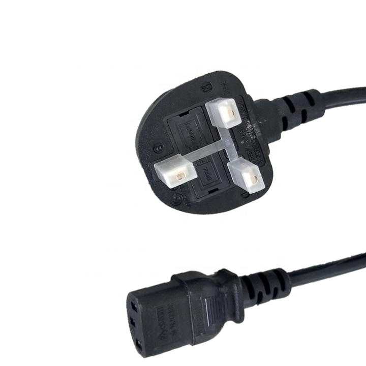 UK 3 Pin Plug 13A 250V Iec 320 C5 PC Power Cable Extension Cord ...