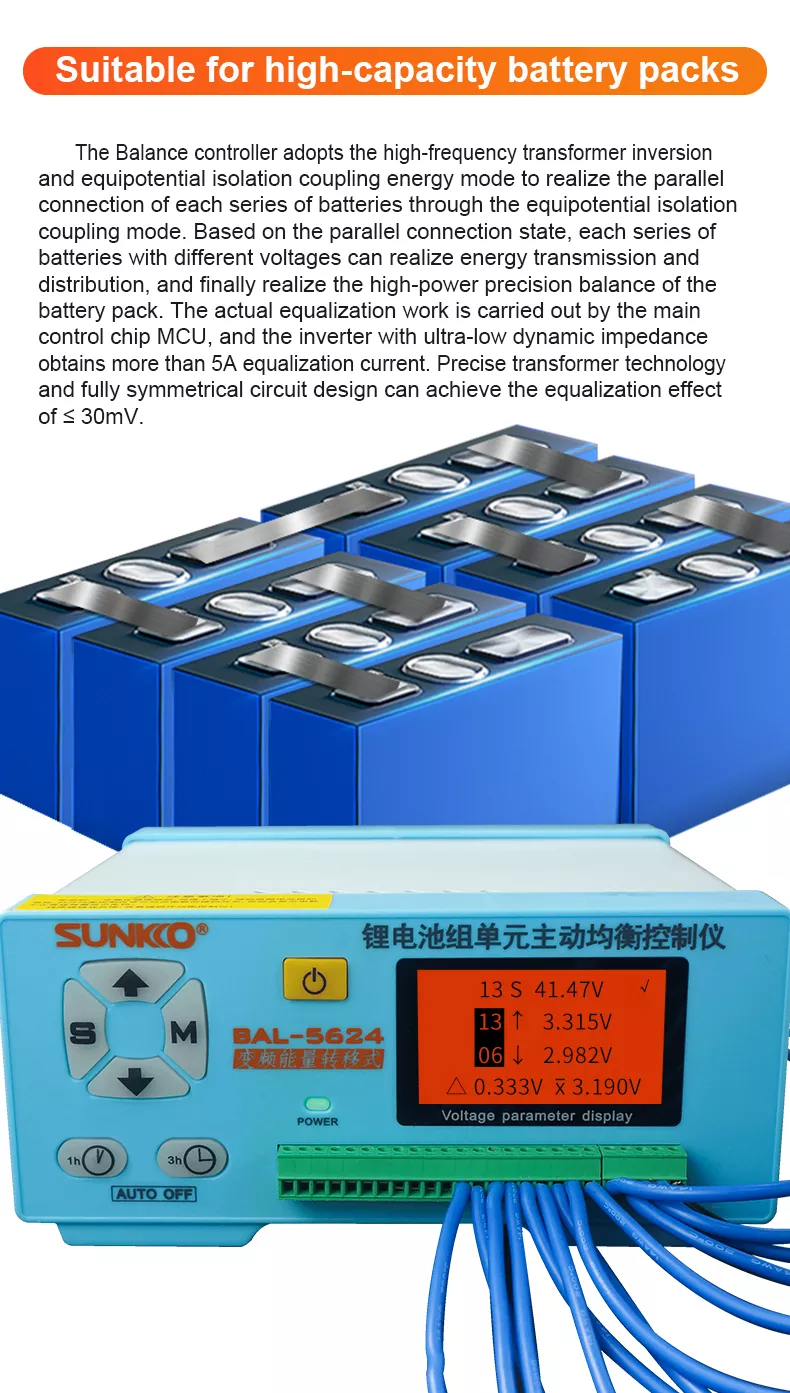 Active Balancer Sunkko BAL-8624 2S~24S 8A Battery Voltage Analyzer Balancer Products from Hunan ...