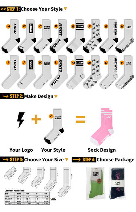 Custom Cotton Print Crew Socks - High Quality & Comfort
