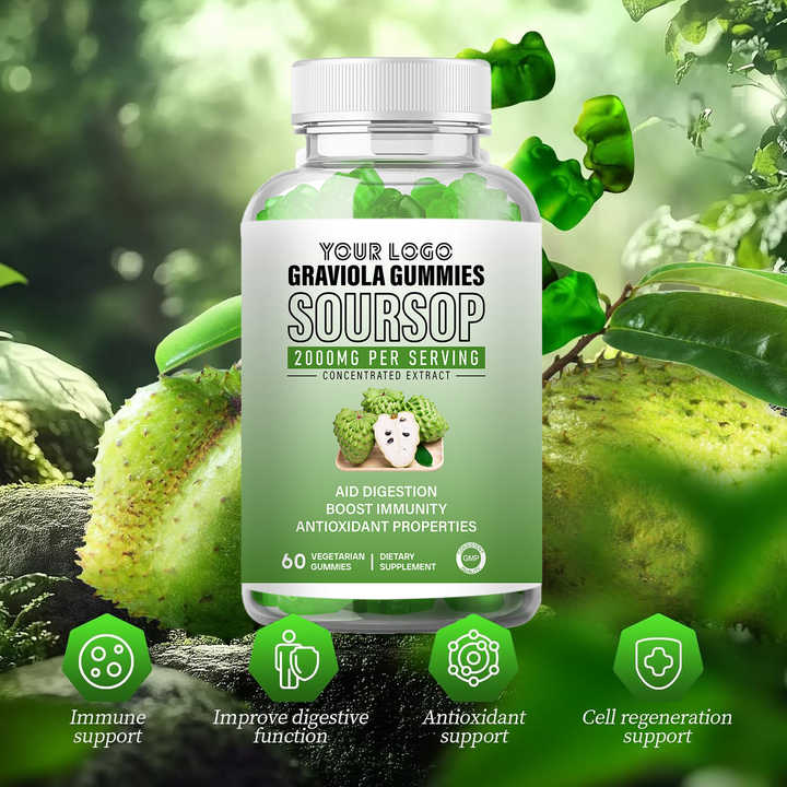 SOURSOP Gummies GRAVIOLA Gummies Promotes Digestion, Enhances Immunity ...