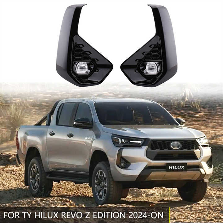 도요타 hilux revo 2024 2025 led 안개등 전면 운전 램프 커버 Foglight 베젤 바디 키트 자동차 부품 ...