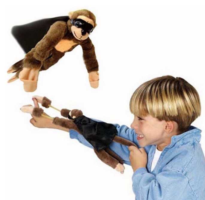 Monkey Screaming Flying Slingshot Plush Toy - Custom Logo