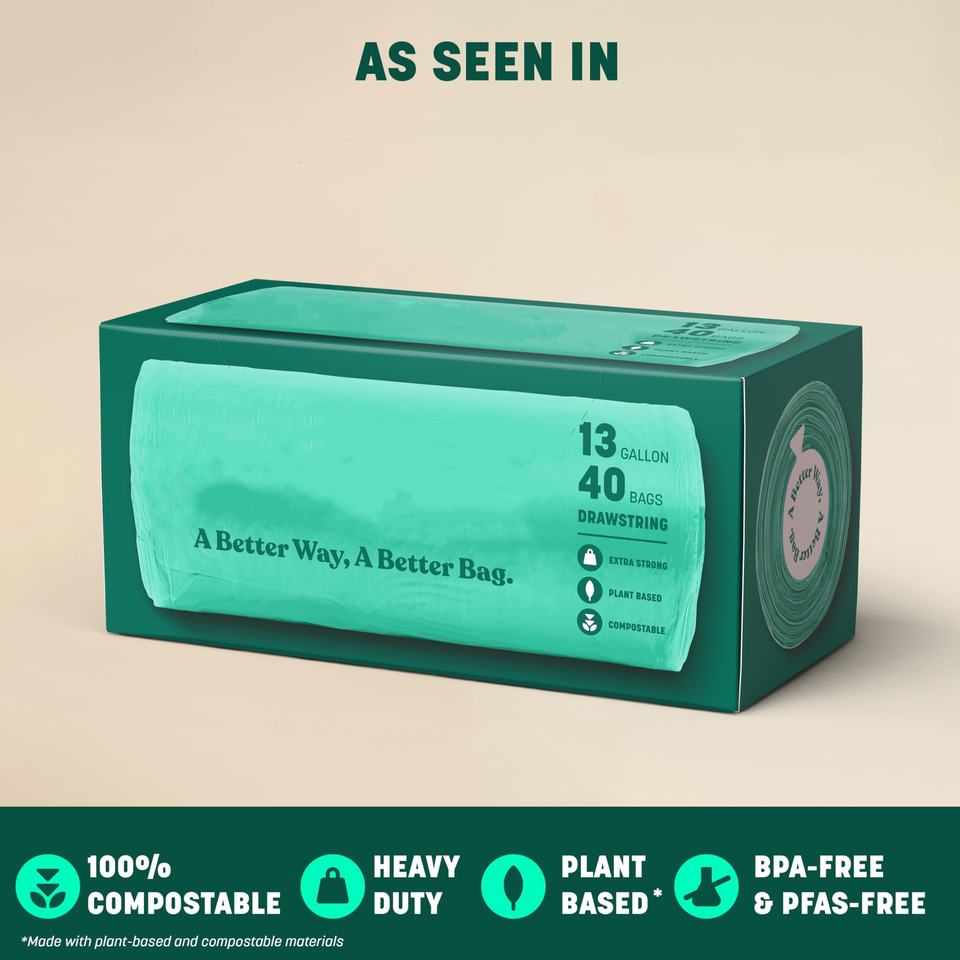 YC Customized Print 100% Biodegradable Plastic Garbage Bags Compostable Trash Bags 13 Gallon ...