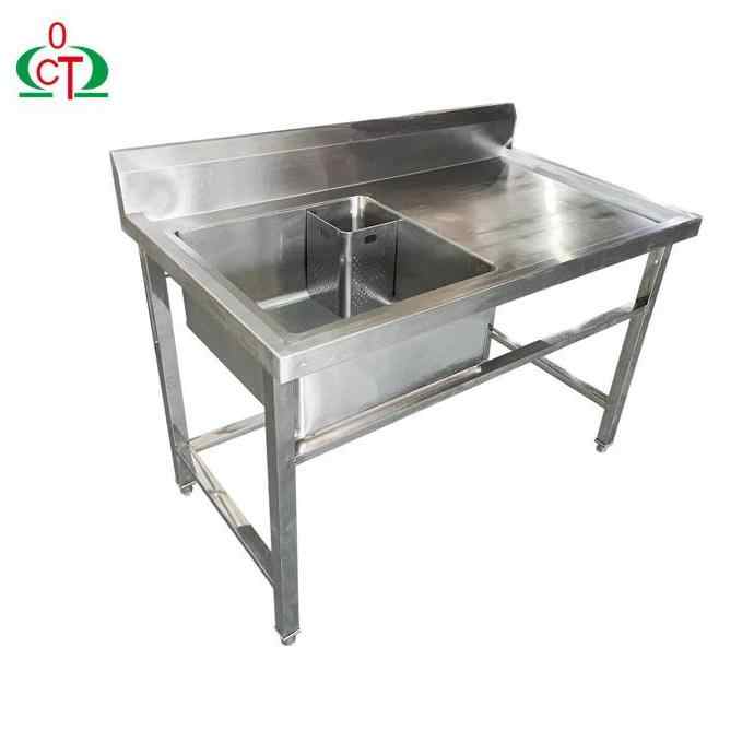 304 Stainless Steel Sink Work Table for Restaurant Kitchens