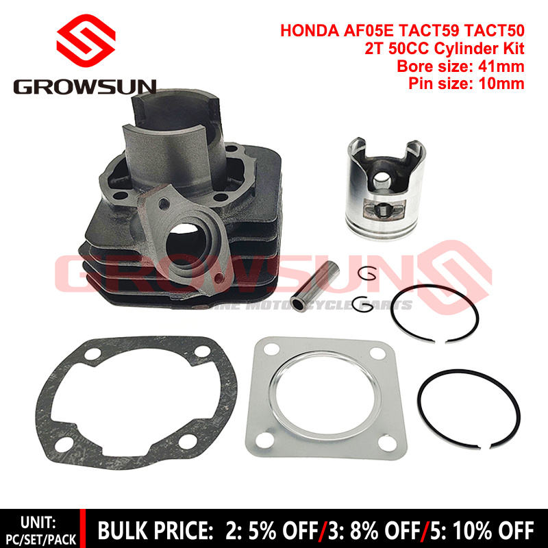 GROWSUN 41MM Bore Cylinder Kit for Honda AF05E Scooters