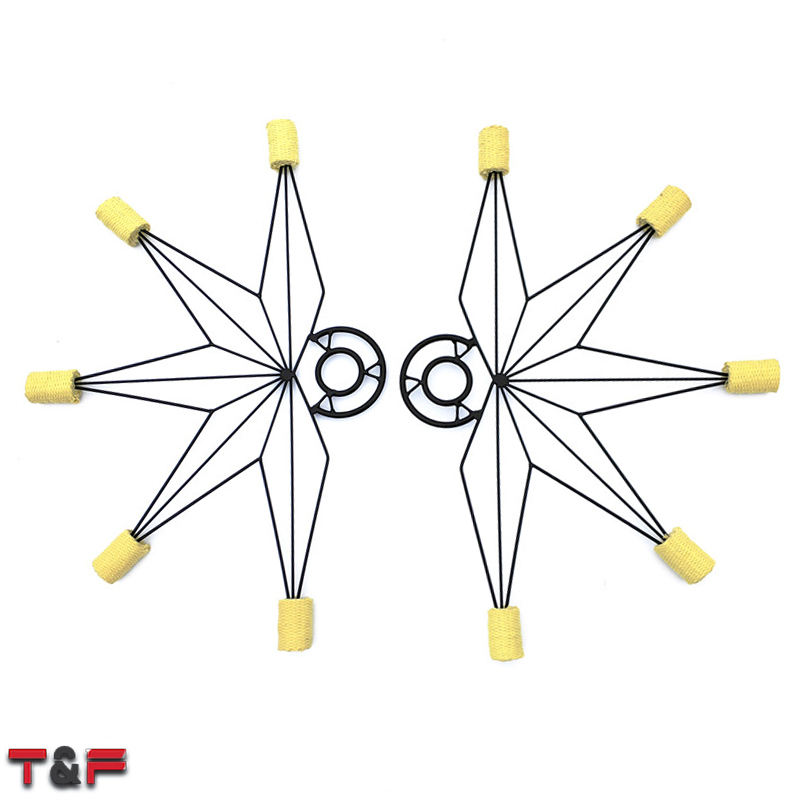 Single Nautical Fire Fan Frame - 5 Wick Spinning Fire Props