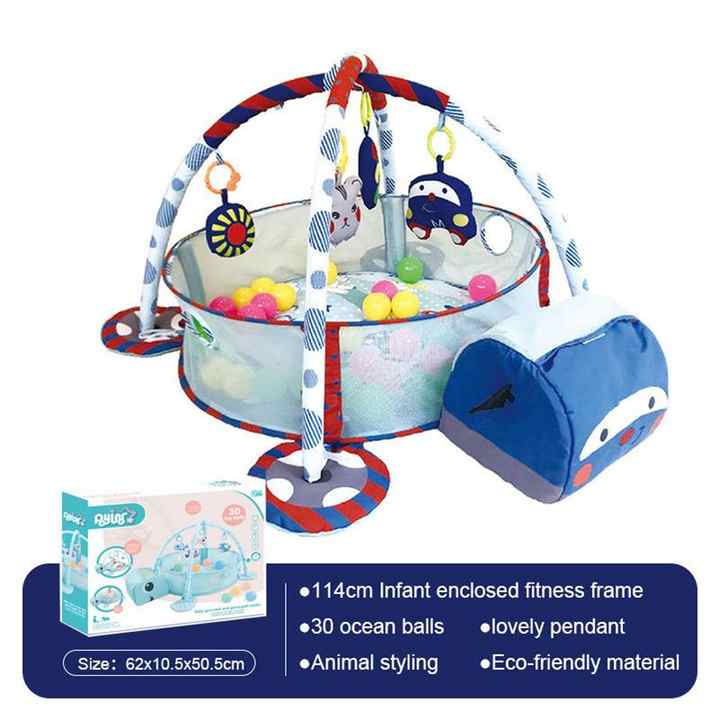 Kids Non-toxic Floor Round Turtle Activity Gym Rack Circular Baby ...