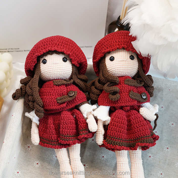 Handmade 28cm Cotton Knitted Ruby Light Luxury Doll Cute Plush Figure ...