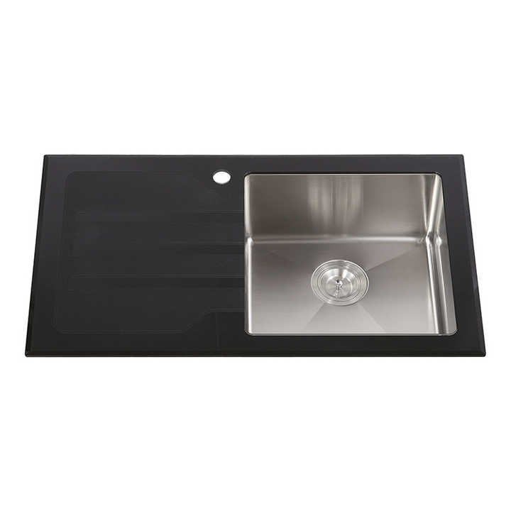Modern Black Strip Plate Single Bowl Built-in Hand Wash Basin Sink for ...