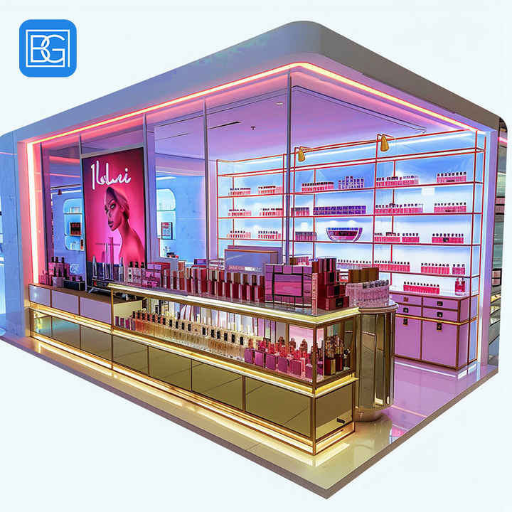 Customized Shopping Mall Perfume Kiosk Showcase Store Fragrance Display ...