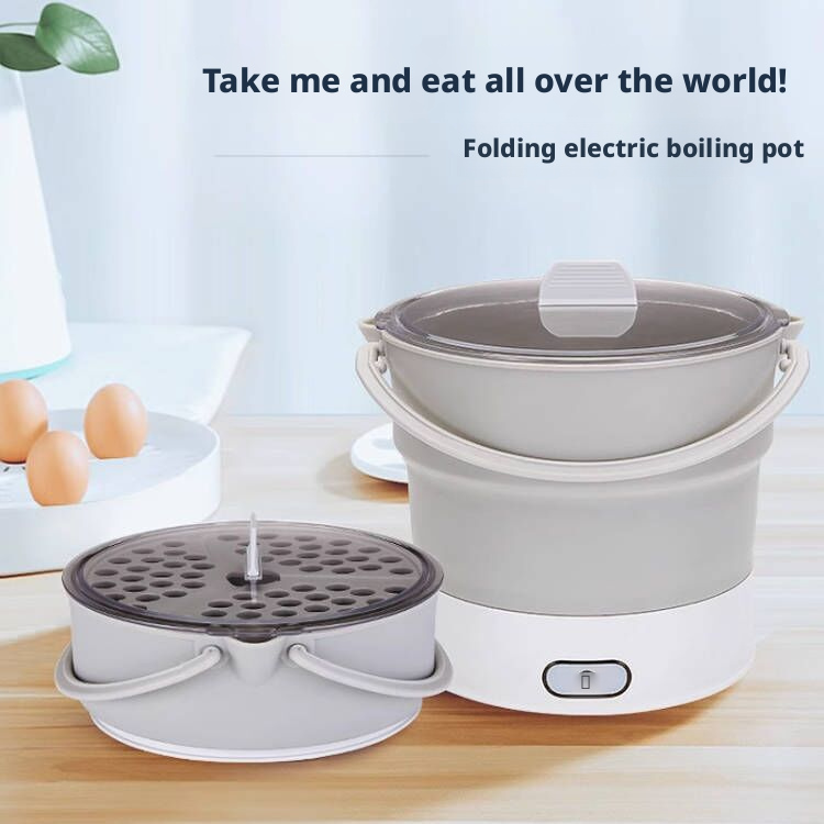 Multifunctional Silicone Folding Electric Kettle Skillet Home Car Hotel ...