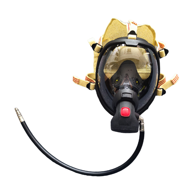 EN136 Ayon SCBA Full Face Mask Respirator Kevlar Headnet&One-touch Lung ...