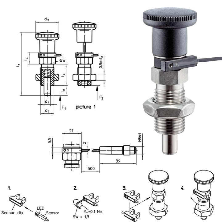 Aluminum Deadbolt Latch Spring Pin Door Latch T-Slot Extrusion ...