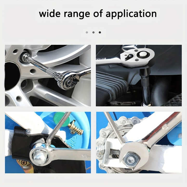 61-Piece Multi-Functional Car Repair Tool Set Ratchet Wrench 1/4 Inch ...