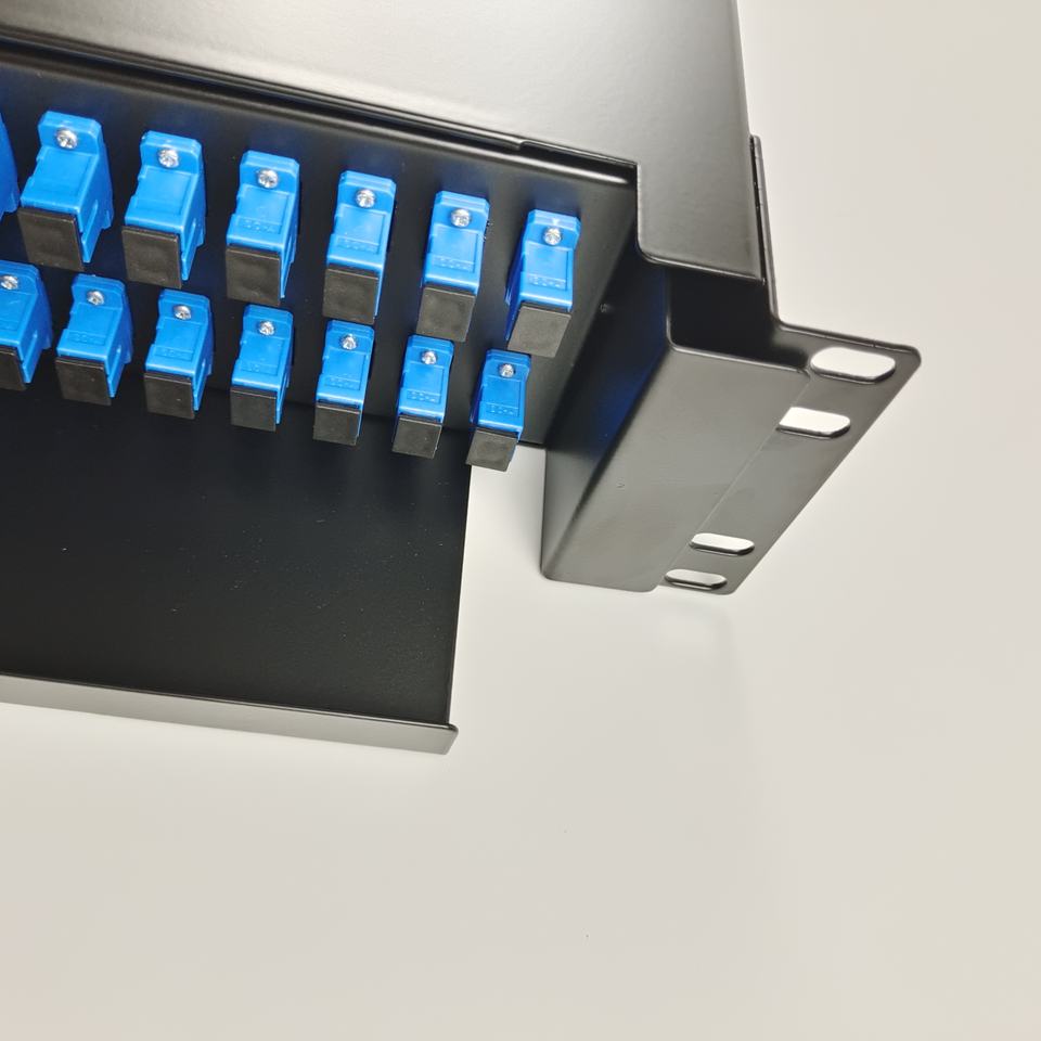 19" Rack Mount Sliding Fiber Optic 1u 2u 24 Port 48 Port Patch Panel ...