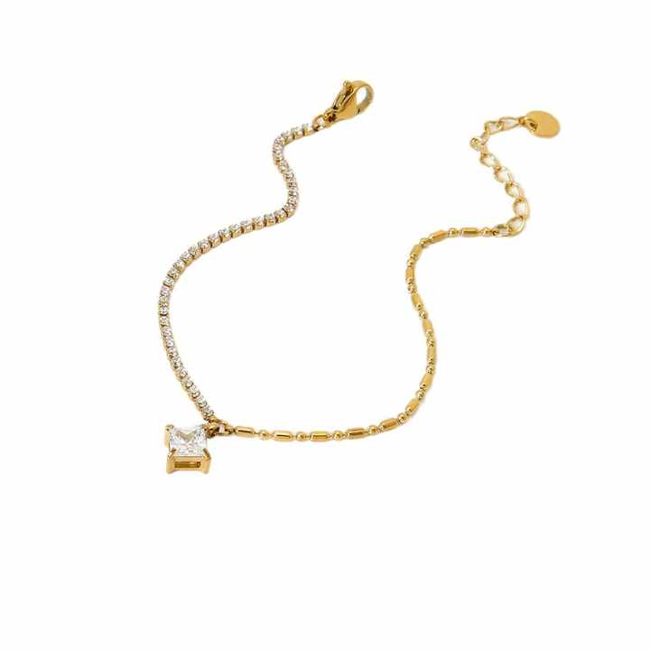 2026 Square Zirconia Tennis Chain Bead Chain Splicing Bracelet ...