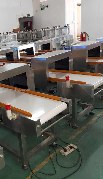 Belt Conveyor Carton Box Metal Detector with Push Rejector