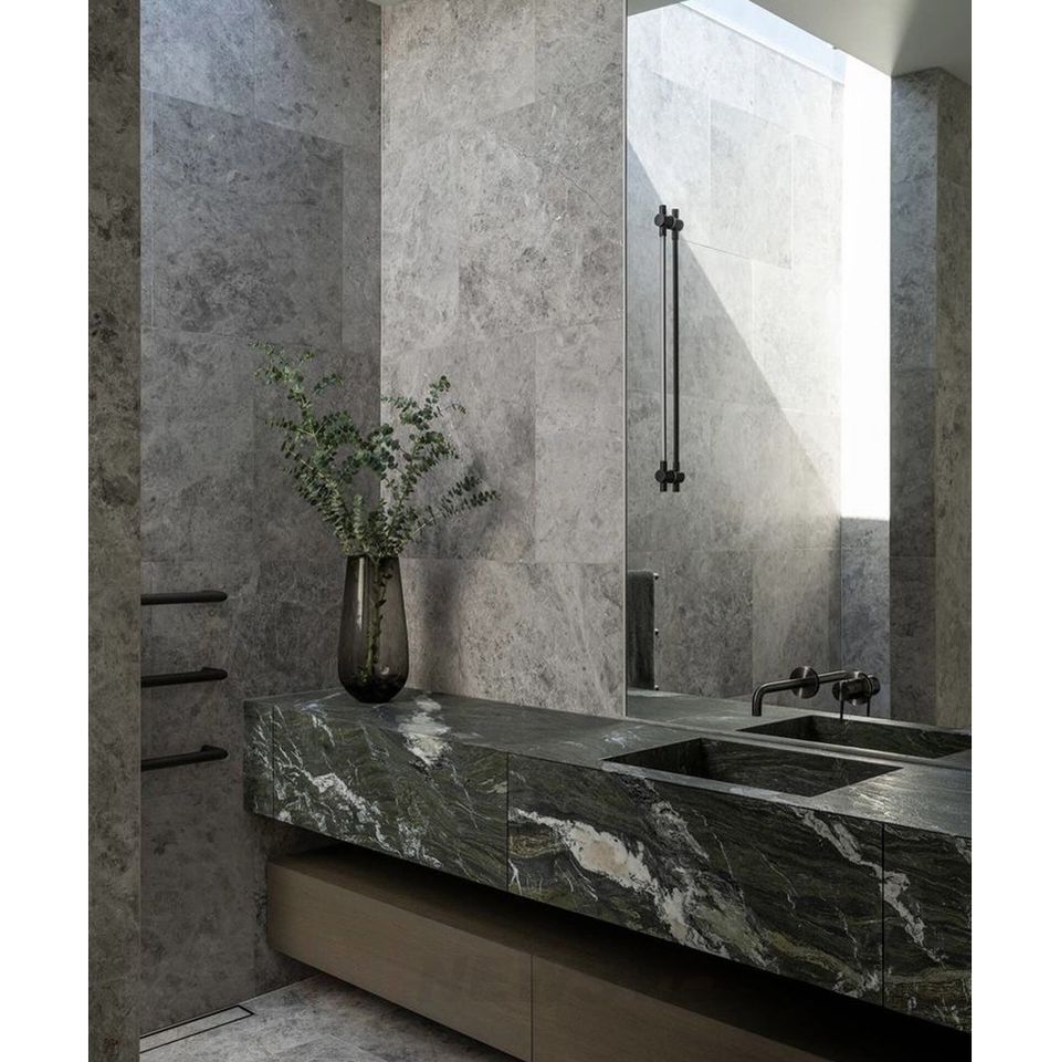Modern Honed Polished Black Marble Stone Vessel Basin Black Marble ...