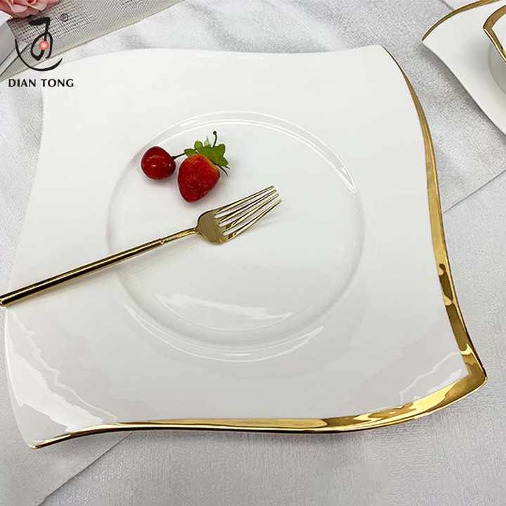 High End Luxury Hotel Tableware Ceramic Plate Sets Dinnerware Wedding ...