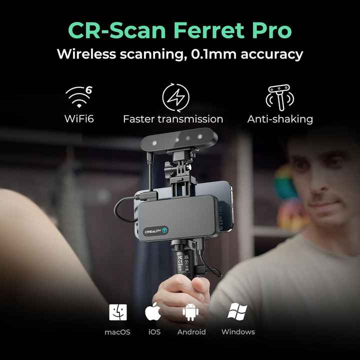 Creality 3D-Scanner CR-Scan Ferret Pro Schnelles Vollfarb-Scannen mit ...