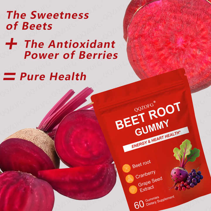 Free Label Design Beet Root Gummy for Boost Immune Function& Metabolism ...