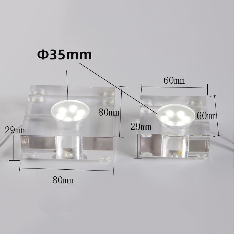 Customizable 6x6 LED Light Stand - Acrylic Display Solution