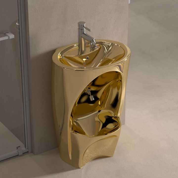 Elegant Porcelain Foot Spa Tub - European Design Wudu Sink