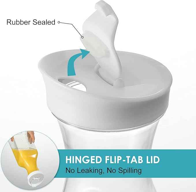 Flip-Up Square Juice and Iced Tea Container Transparent Plastic Bottles ...