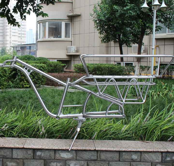Ti Cargo Bike Frame with Couplers - Durable Titanium Fat Bike