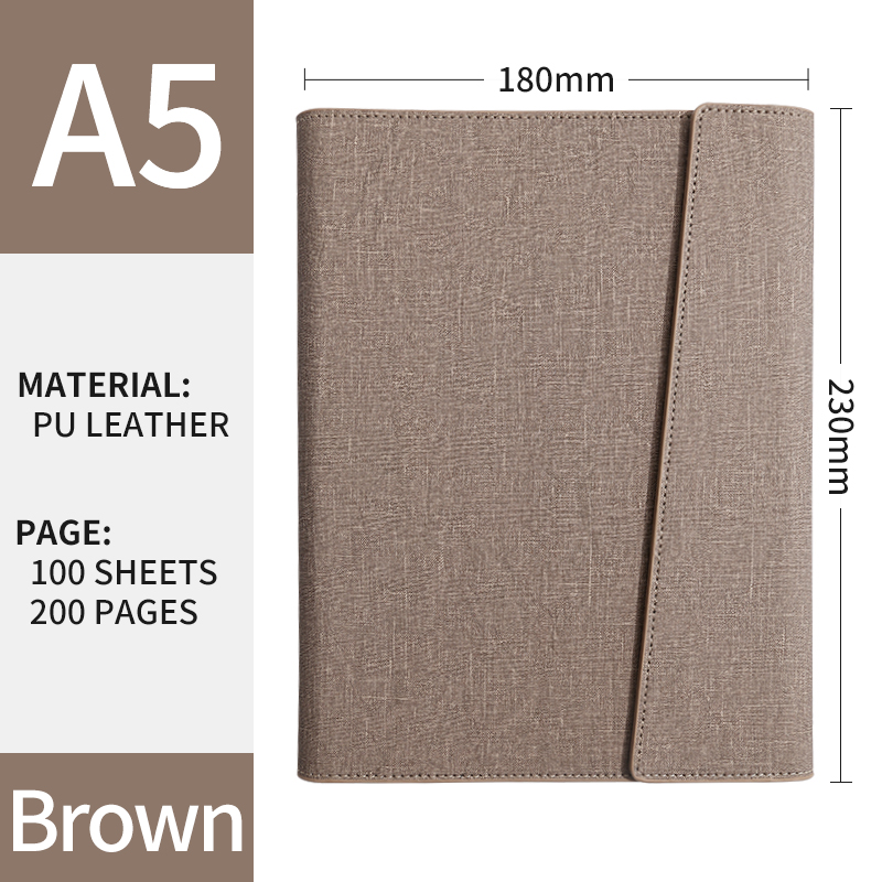 New Production A5 Custom Hardcover Notebook Leather Cover Aluminum ...