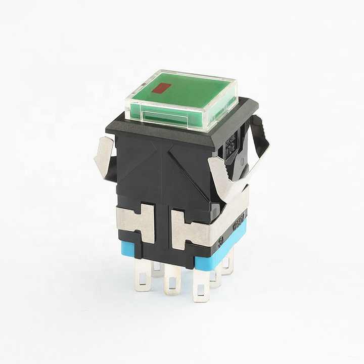Push Button Micro Switch - 220v Momentary Square Panel Mounting