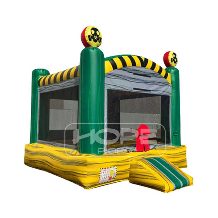 Hazard Themed Commercial PVC Bouncy Castle Toxic Style Mini Inflatable ...