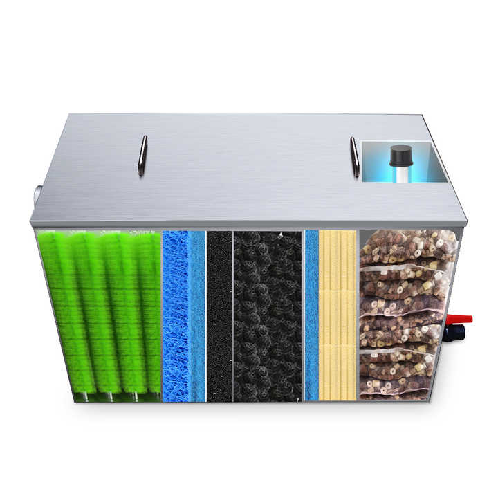 Qlozone 100 Gallon Fish Pond Filter - Efficient & Durable