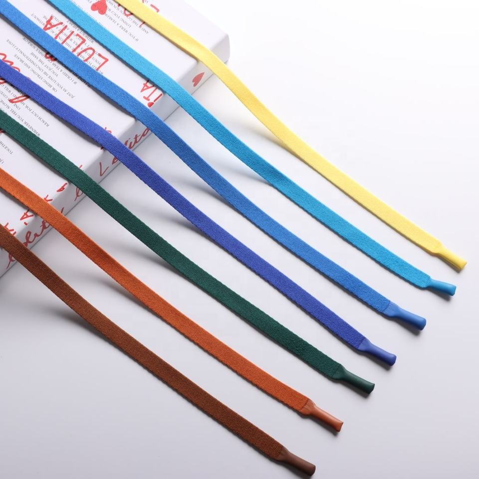 10mm Flat Nylon Drawstring Cord with Silicone Tips