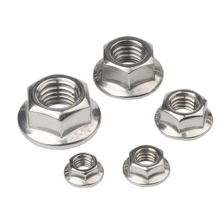 DIN6923 M4 M6 M8 M10 M12 M16 M20 M30 Hexagon Flange Nut Stainless Steel 304 316 Hex Flange Nut ...