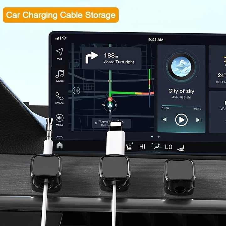 Magnetic USB Cable Organizer Holder Hide Phone Charging Cable Keeper ...