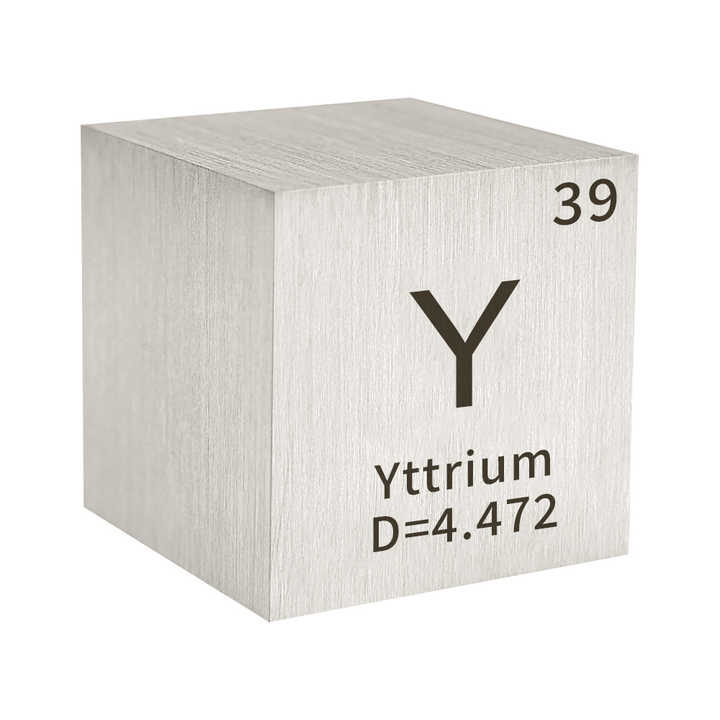 Yttrium Cube - Metal Element Cubes - Laser Engraved Density Cube Set ...