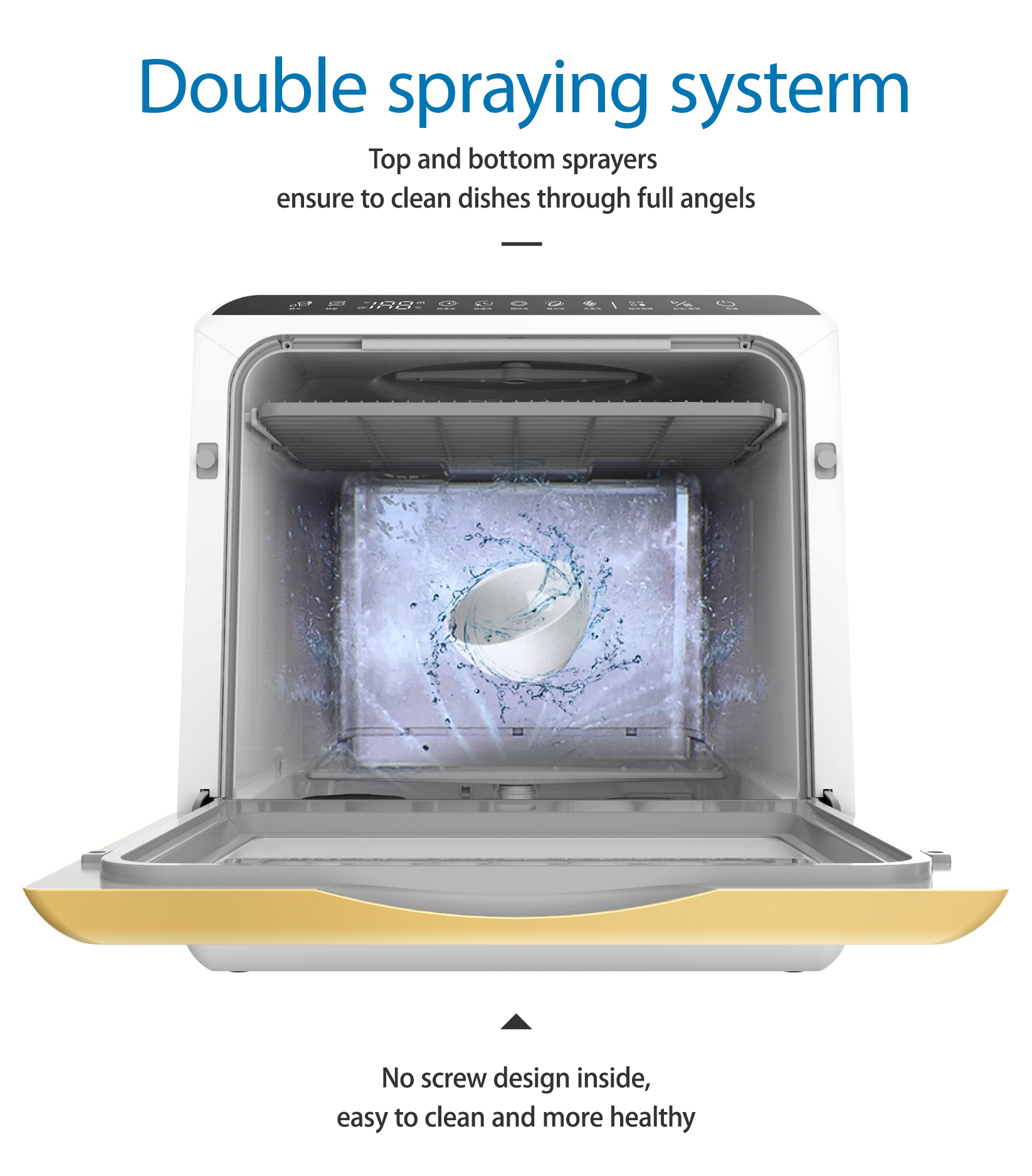 Portable Dishwasher - Compact Countertop Design for Home & RV