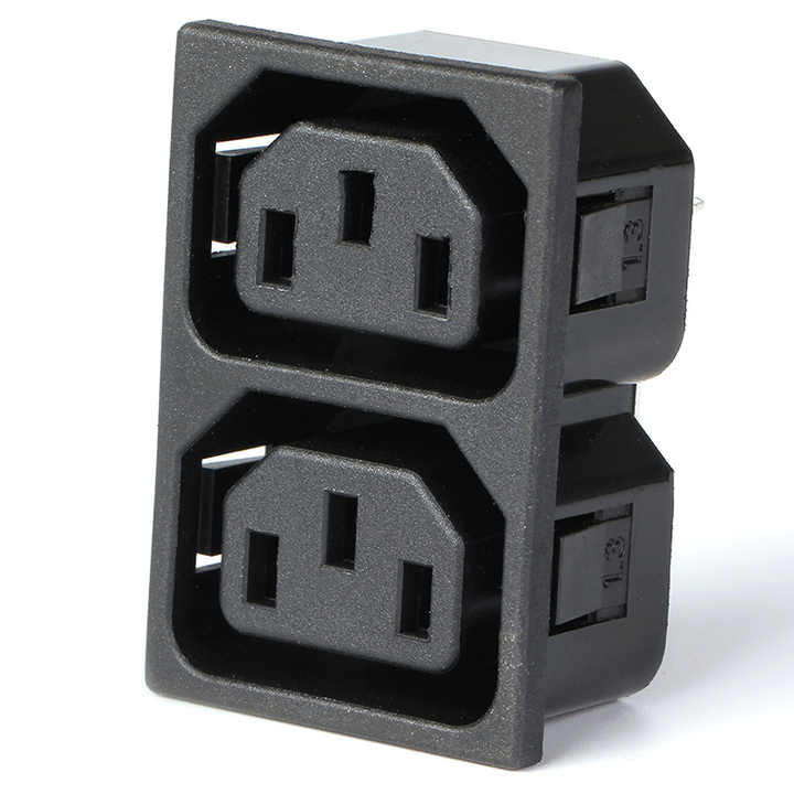 LZ-F-2L Female IEC Connector 3 Outlets Solder Terminal Industrial Brass ...