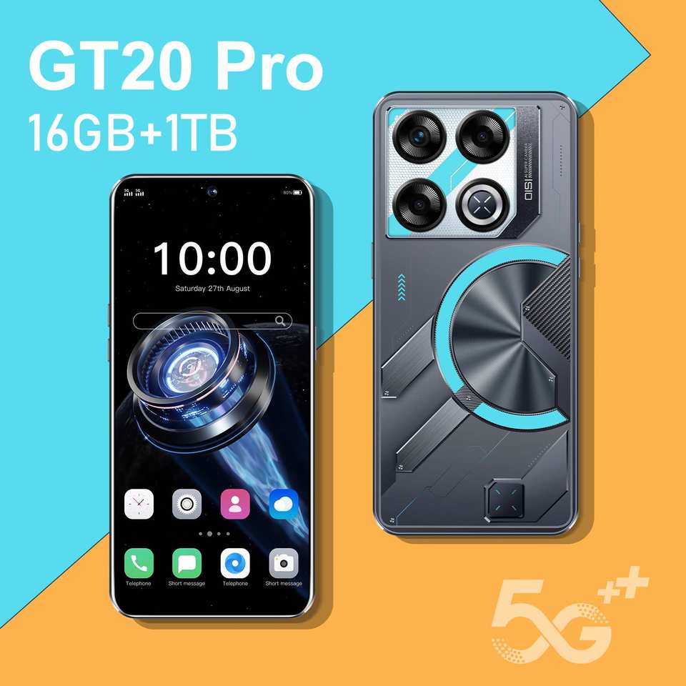 2025 Latest GT20 Pro Phone with 65W Quick Charge HD Screen Face ...