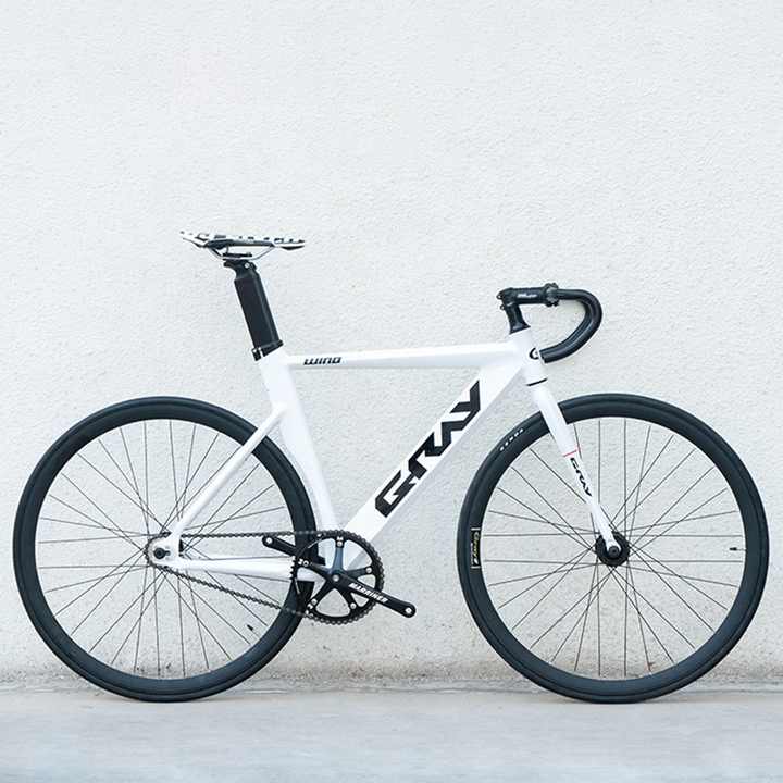 Gray 700C Fixed Gear Bike - Single Speed Road Bicycle