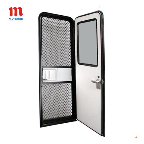 MAYGOOD RV Caravan Motorhome Entry Door with Built in Screen Door