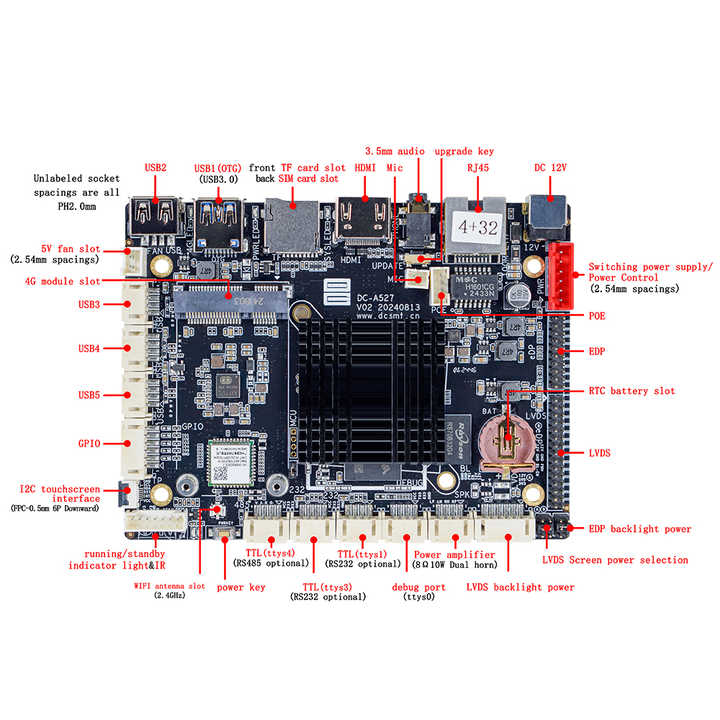 Allwinner A527 Android 13 Octo-Core цифровая вывеска материнская плата ...
