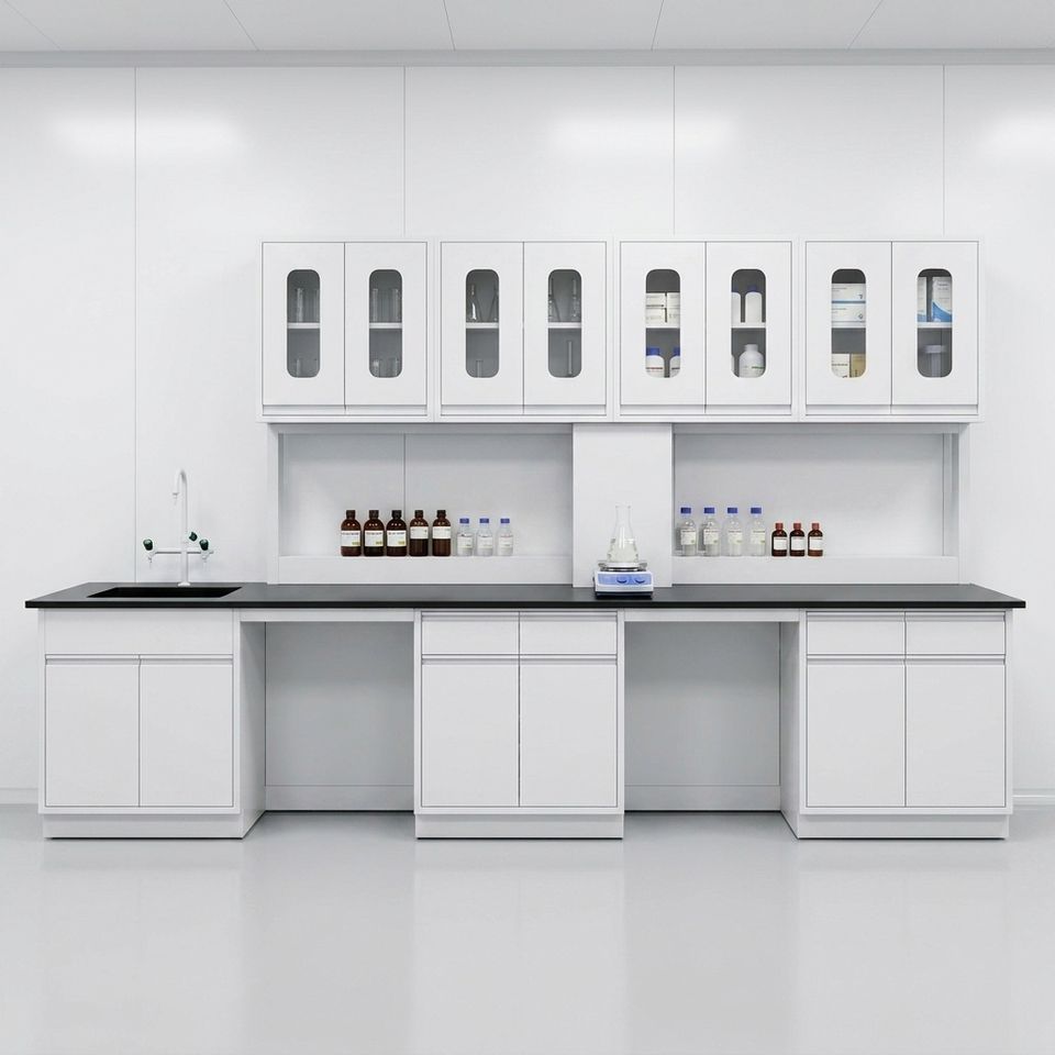 Efficient Full Steel Laboratory Floor Mounted Bench Corrosion Resistant ...